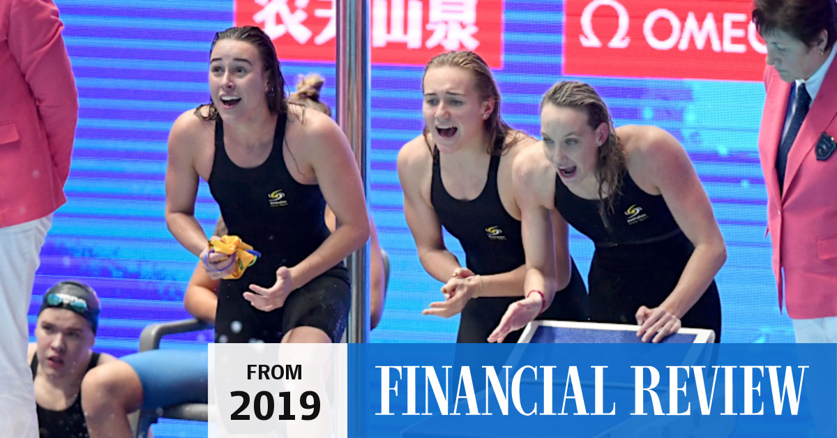 Aussie women swim team sets world record in 4x200 freestyle